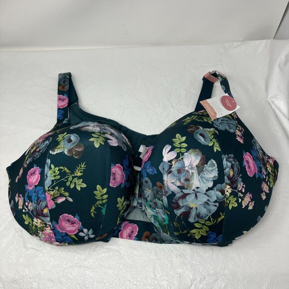 Cacique | Intimates & Sleepwear | Nwt Cacique 48g Bra Floral Green Pink ...